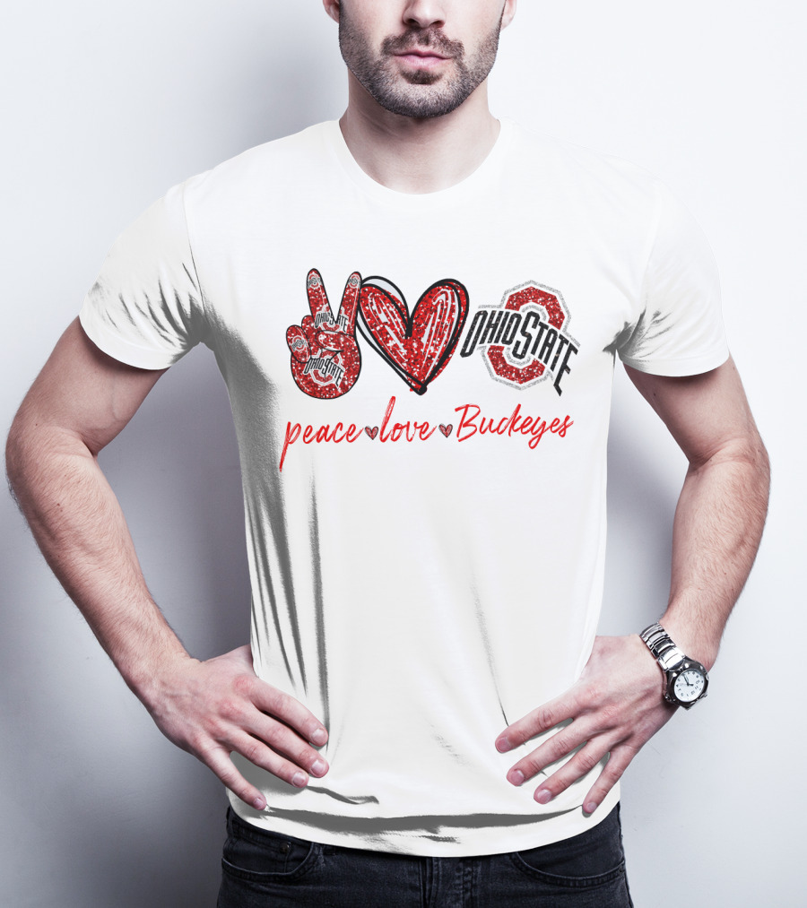 Peace Love Ohio State Buckeyes T-Shirt