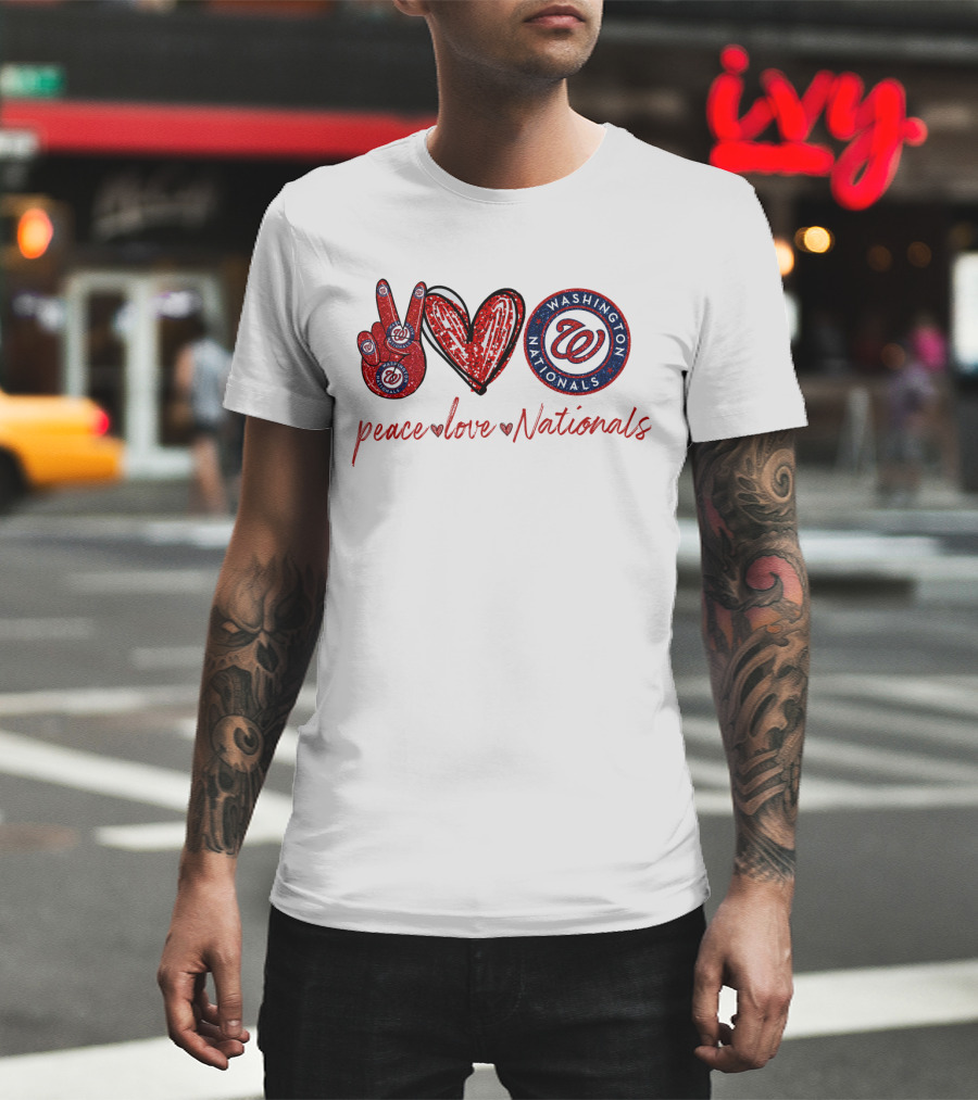 Peace Love Washington Nationals T-Shirt