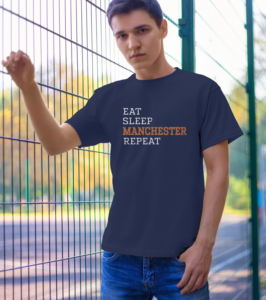 Eat Sleep Manchester Repeat T-Shirt