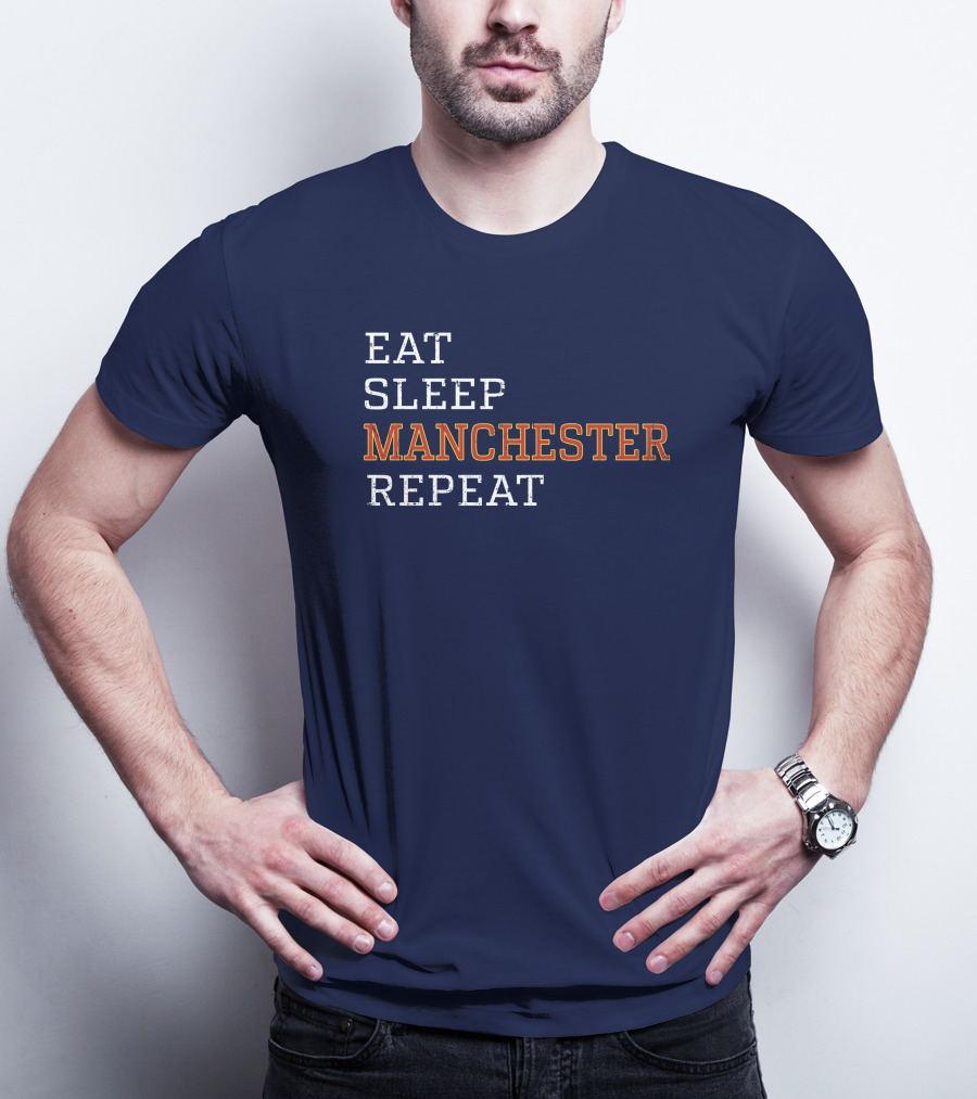 Eat Sleep Manchester Repeat T-Shirt