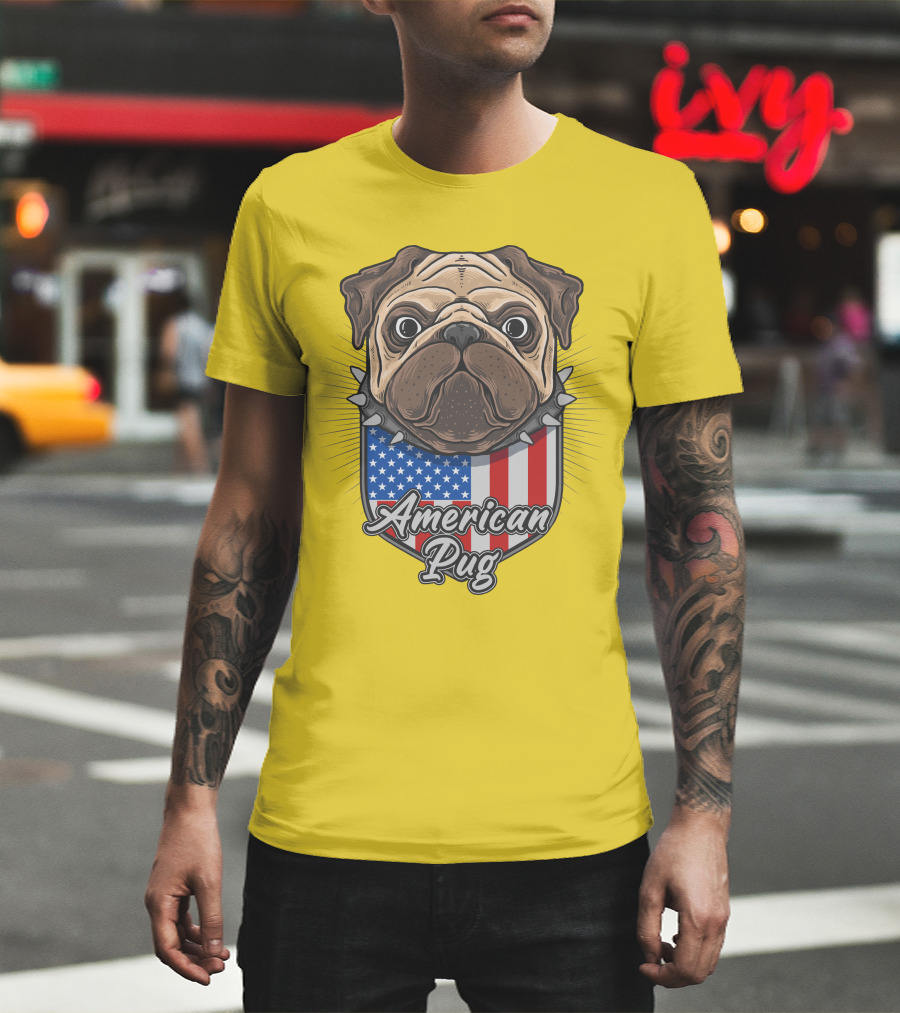 American Pug Bulldog USA T-Shirt