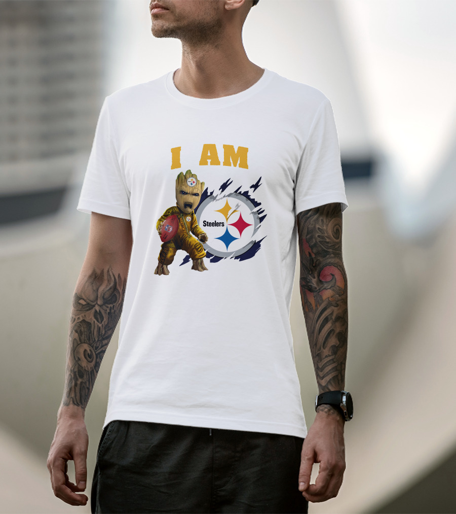 I Am Groot Steelers NFL Football Fan Gear T-Shirt