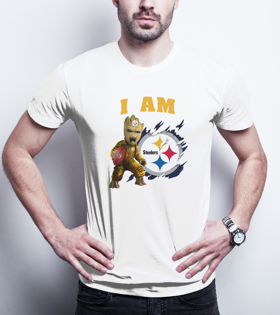 I Am Groot Steelers NFL Football Fan Gear T-Shirt