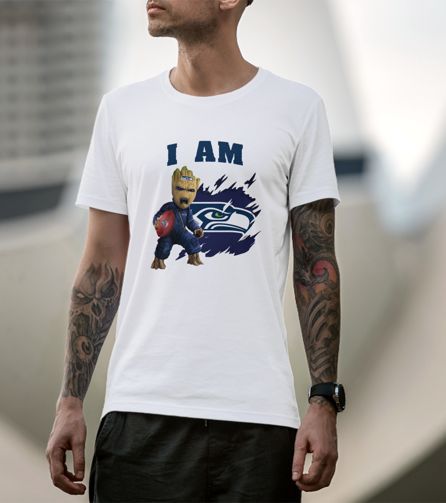 I Am Groot Seattle Seahawks Football T-Shirt