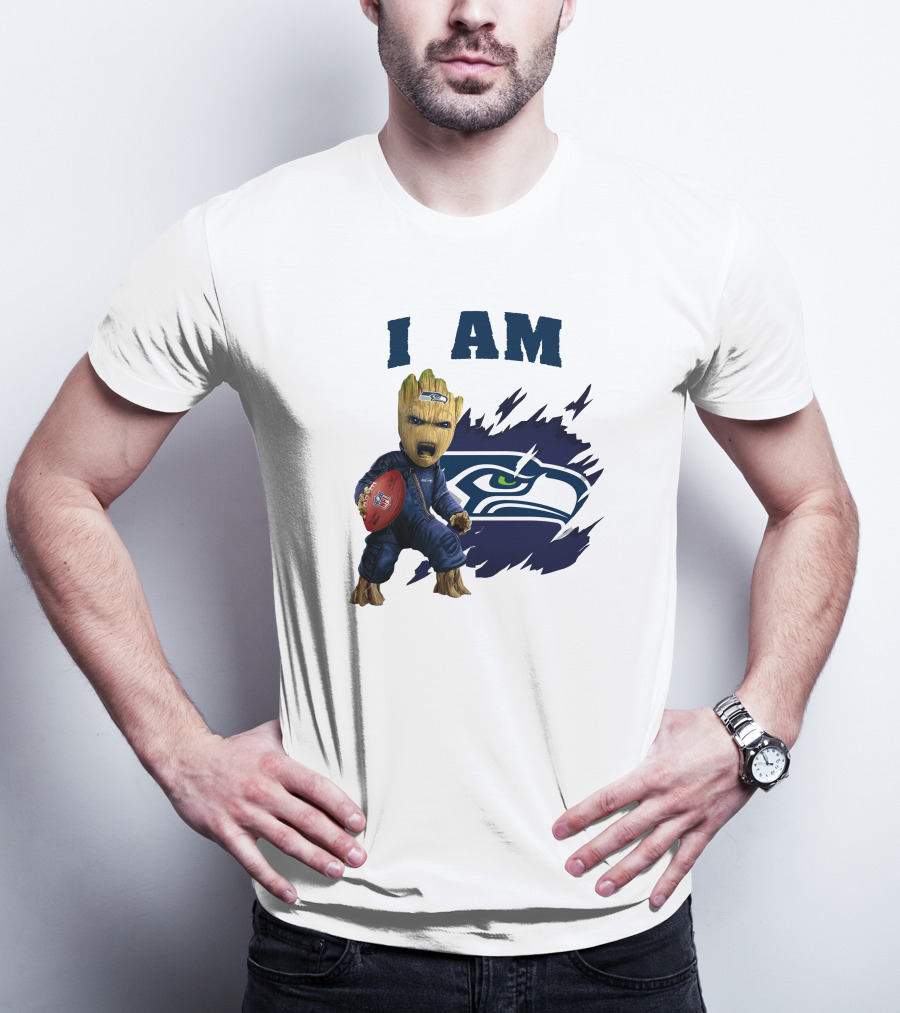 I Am Groot Seattle Seahawks Football T-Shirt