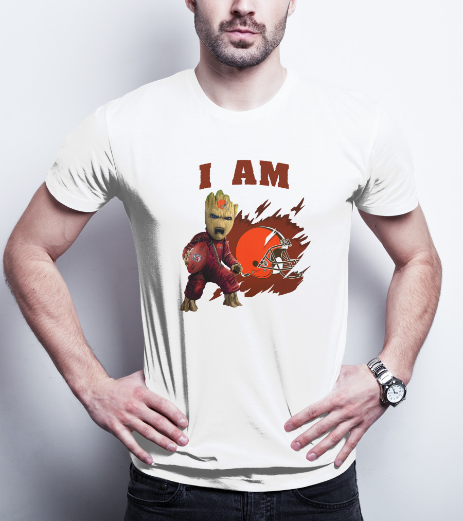 I Am Groot Cleveland Browns Football Character T-Shirt