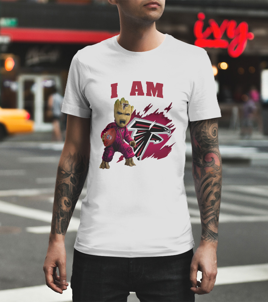 I Am Groot Atlanta Falcons Football Team Fan T-Shirt