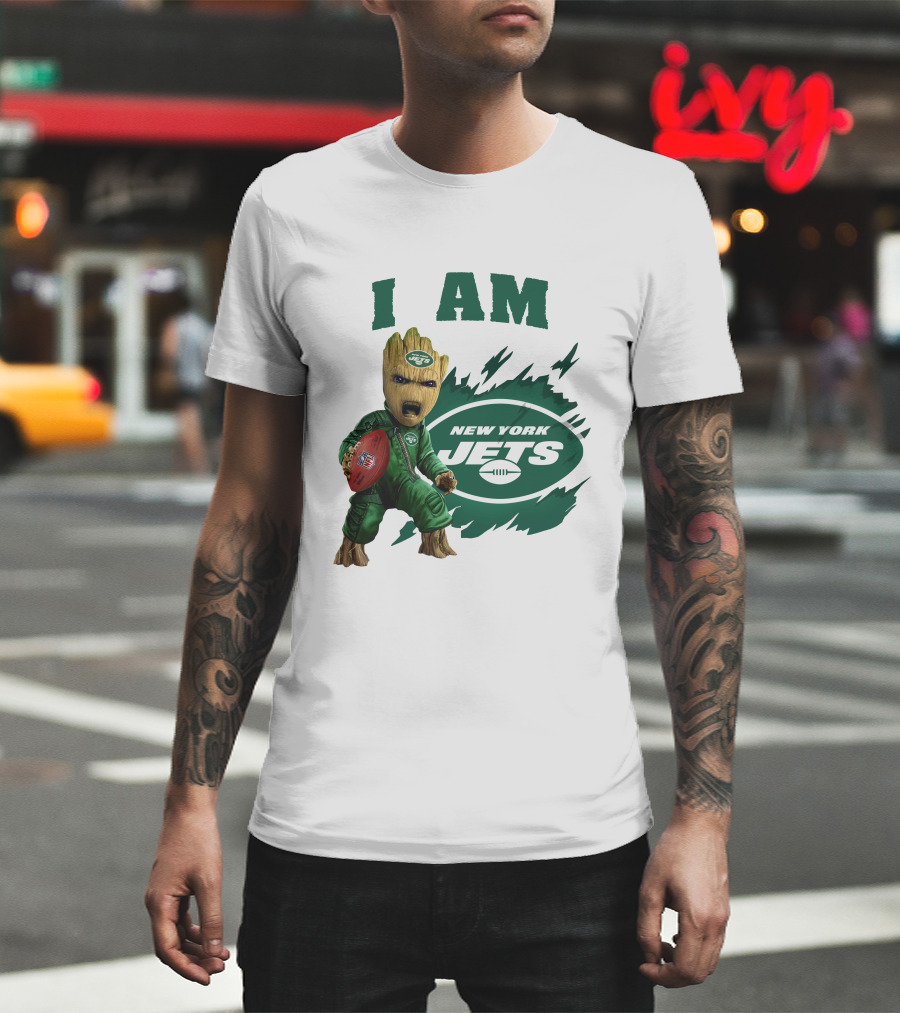 I Am Groot New York Jets Football Character T-Shirt