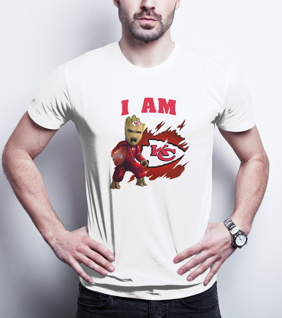 I Am Groot Kansas City Chiefs KC Football Fan Groot T-Shirt
