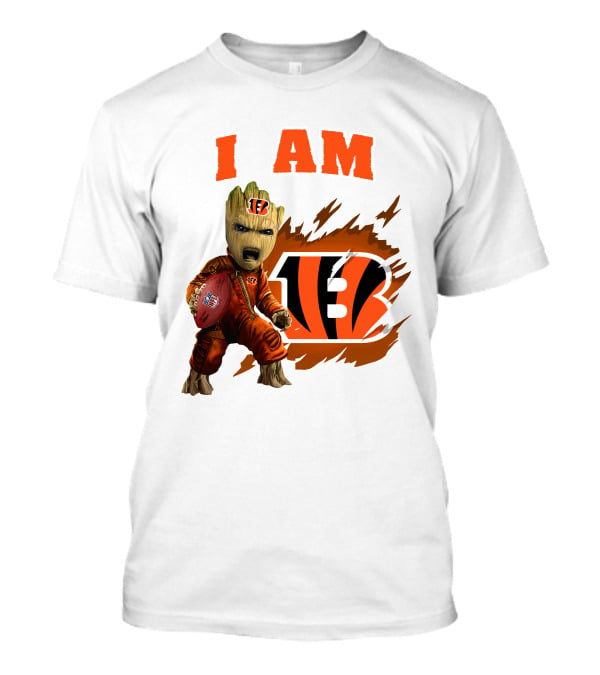 I Am Groot Bengals NFL Logo Football Character T-Shirt