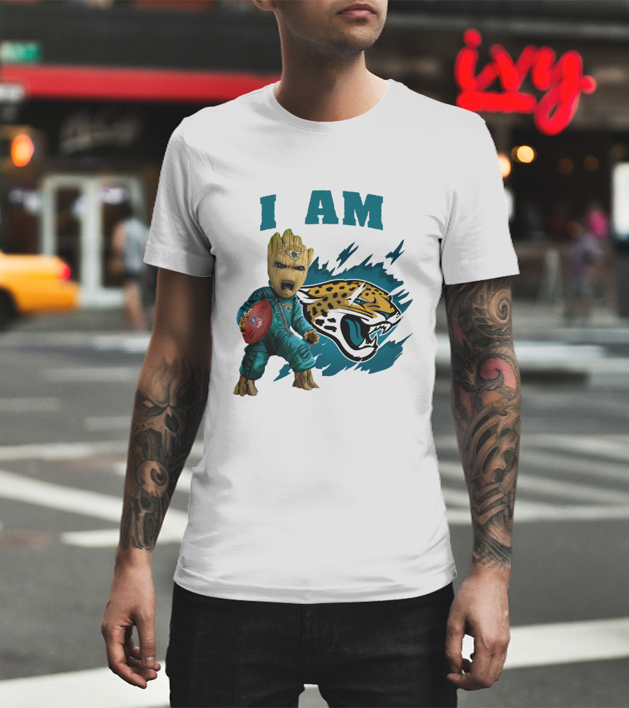 I Am Groot Jacksonville Jaguars Football Fan T-Shirt