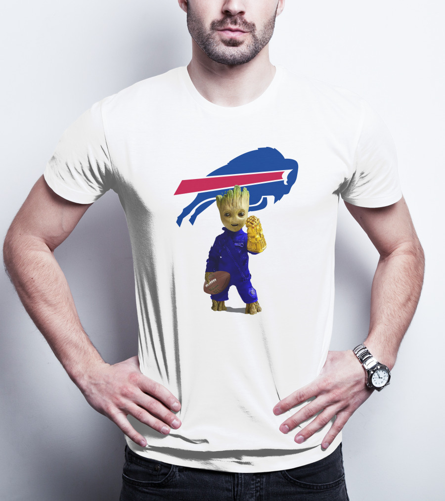 Buffalo Bills Groot Football Infinity Gauntlet T-Shirt