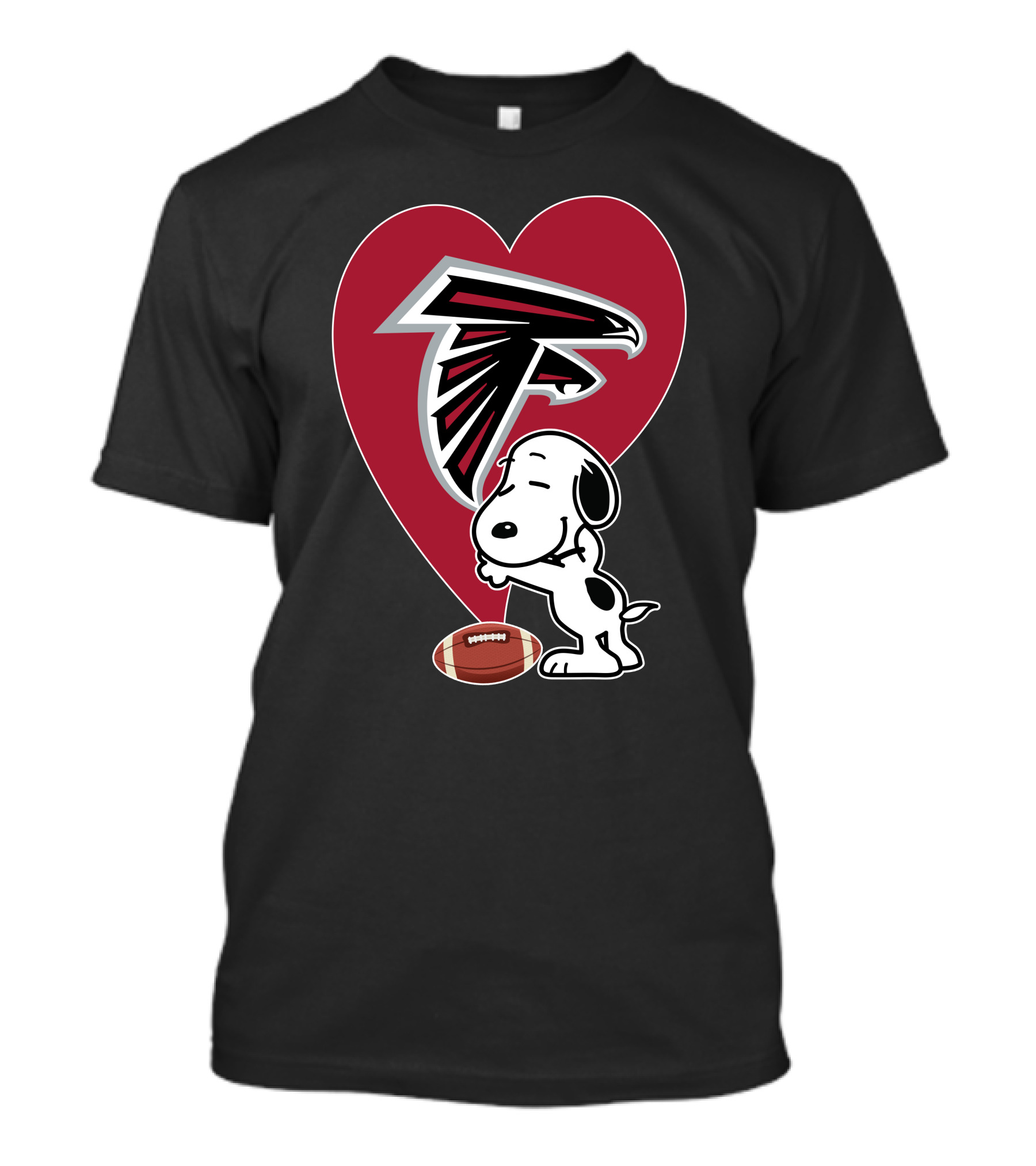 Atlanta Falcons Snoopy Heart Football Hug T-Shirt