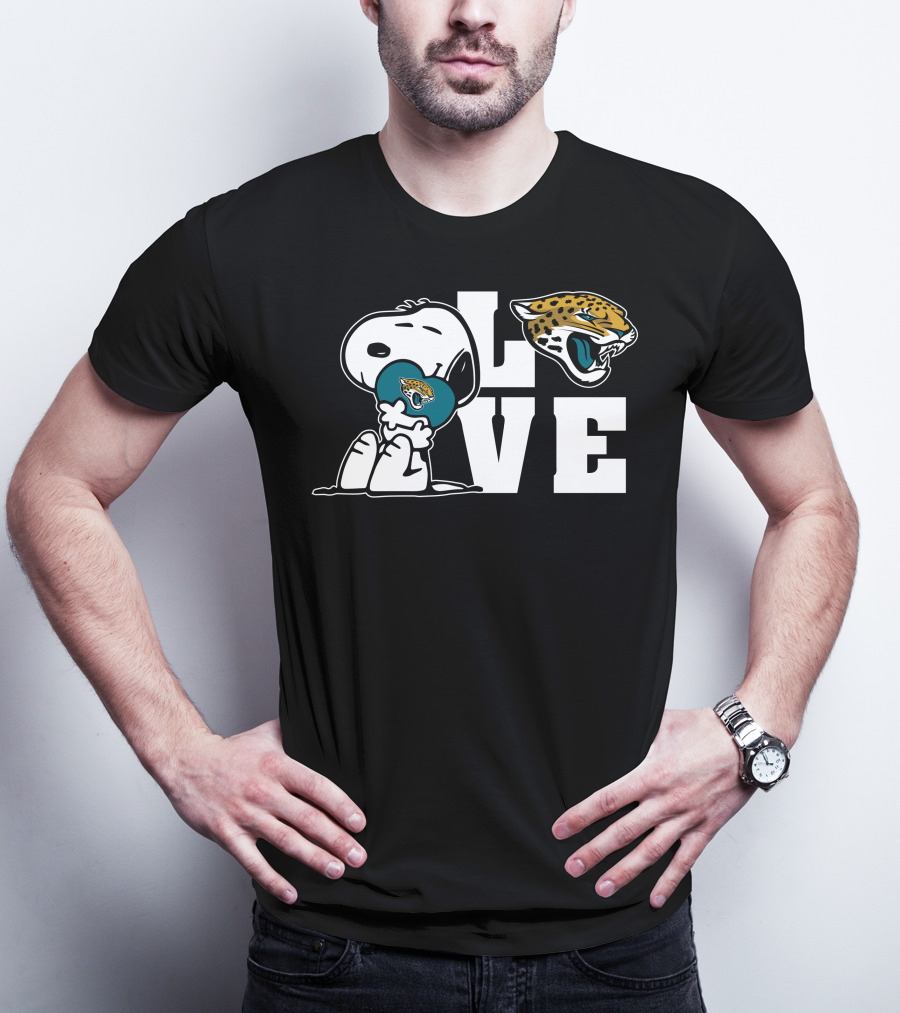 Snoopy Love Jacksonville Jaguars NFL Fan T-Shirt