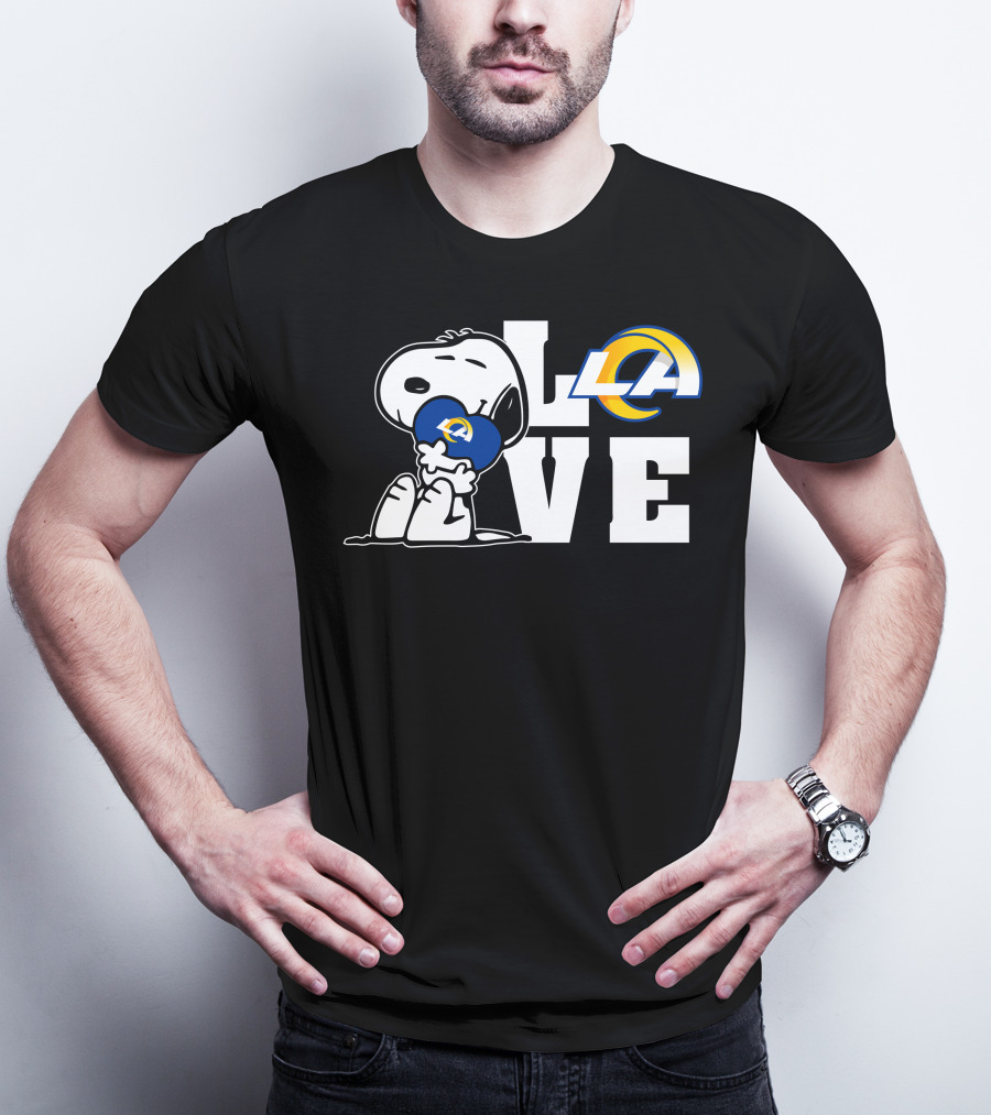 Snoopy Los Angeles Rams Love T-Shirt