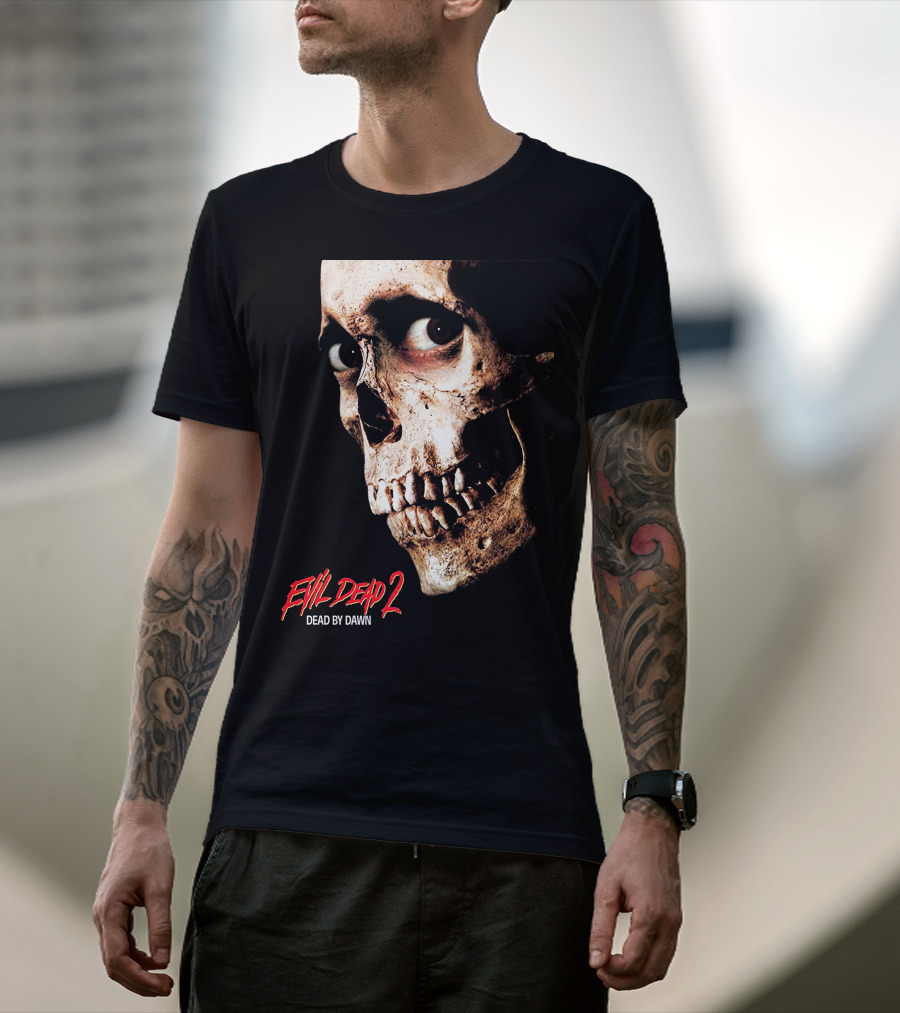 Evil Dead 2 Dead By Dawn Skull Face T-Shirt