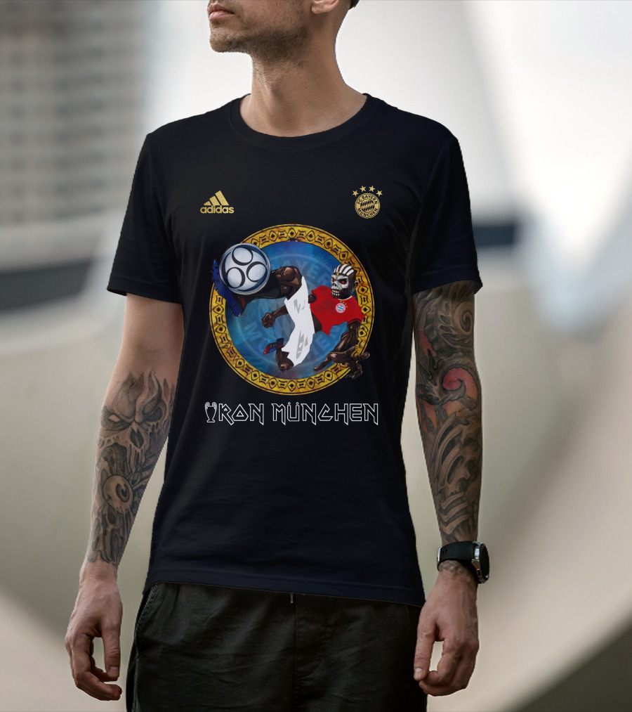 Bayern Munich Iron München Skeleton Soccer Player T-Shirt