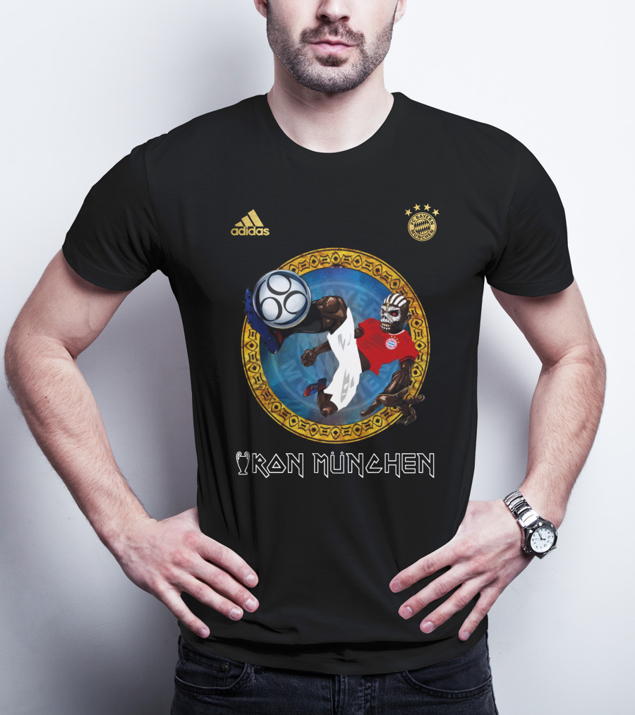 Bayern Munich Iron München Skeleton Soccer Player T-Shirt
