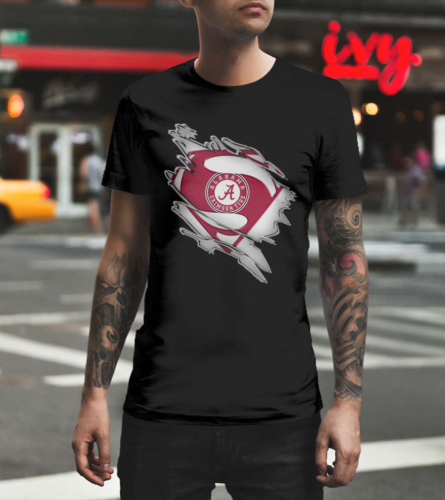 Alabama Crimson Tide Super Man T-Shirt