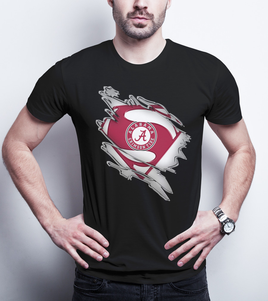 Alabama Crimson Tide Super Man T-Shirt