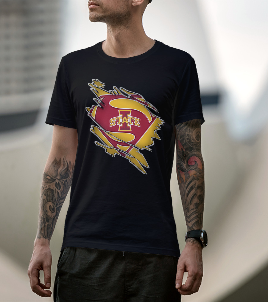 Iowa State Cyclones Superman Logo Burst T-Shirt