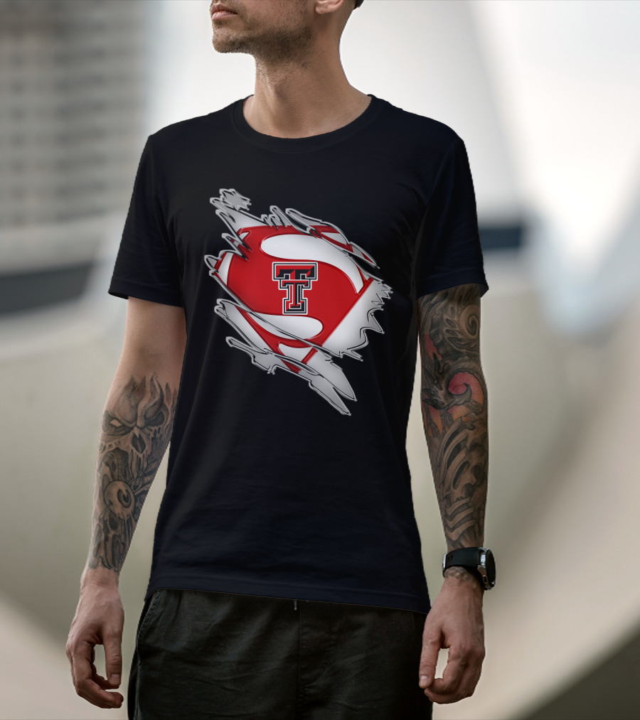 Texas Tech Red Raiders Double T Superman Shield T-Shirt