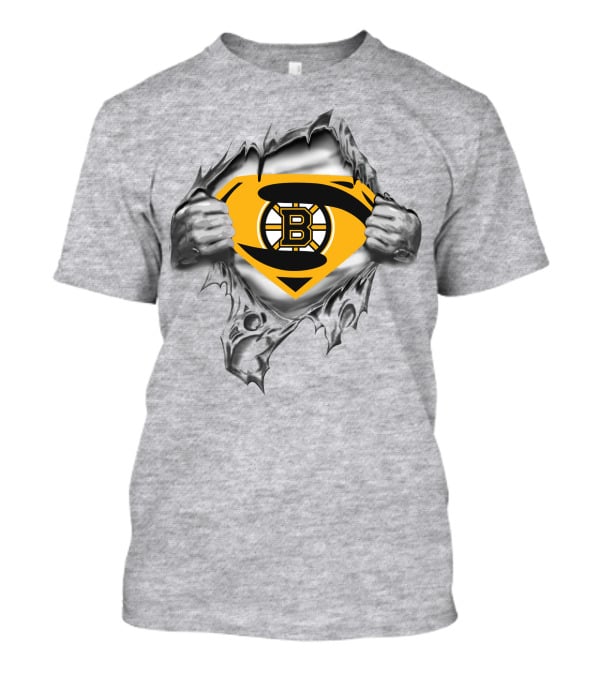 Boston Bruins Superman Logo Reveal T-Shirt