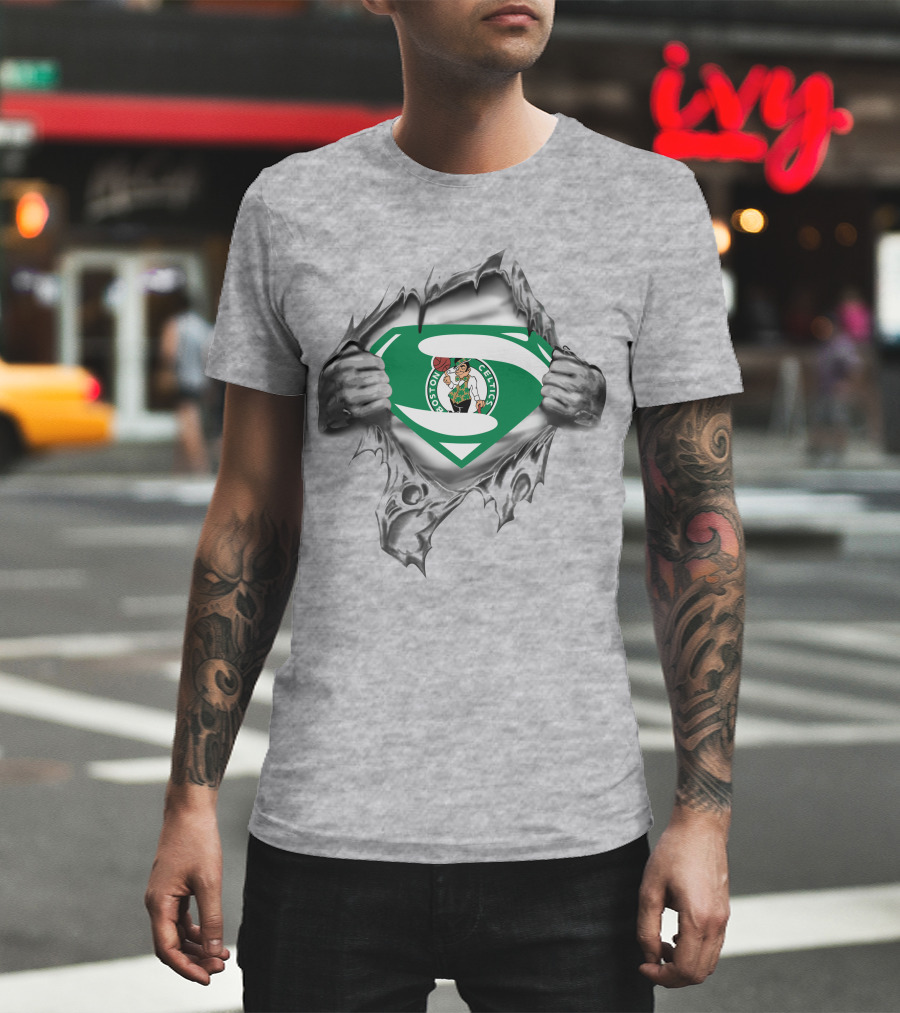 Boston Celtics Superman Logo Burst T-Shirt