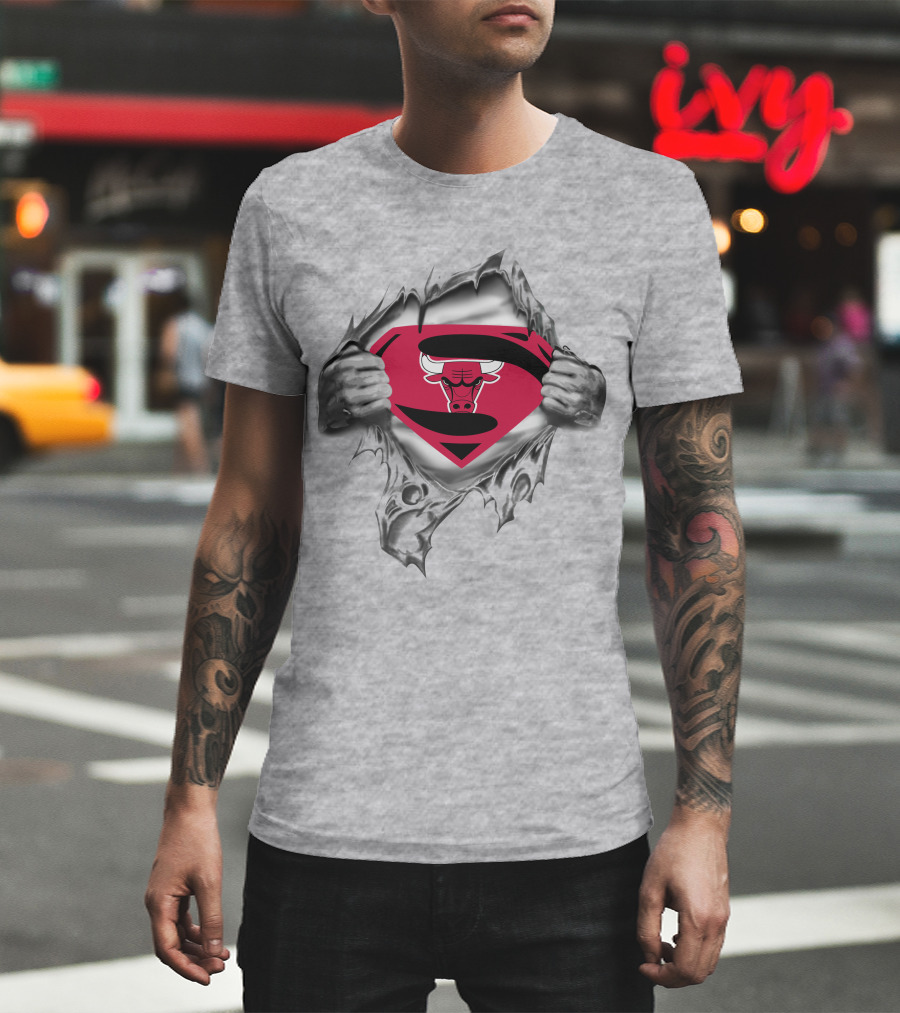Chicago Bulls Superman Symbol Fusion T-Shirt