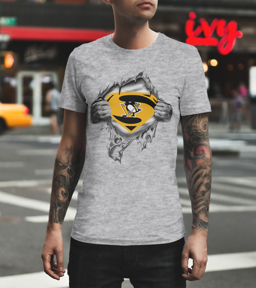 Pittsburgh Penguins Super Logo Symbol Breakthrough T-Shirt