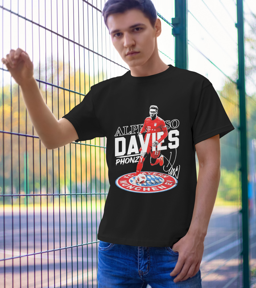 Alphonso Davies Phonzy FC Bayern Munchen Signature Soccer Jersey T-Shirt