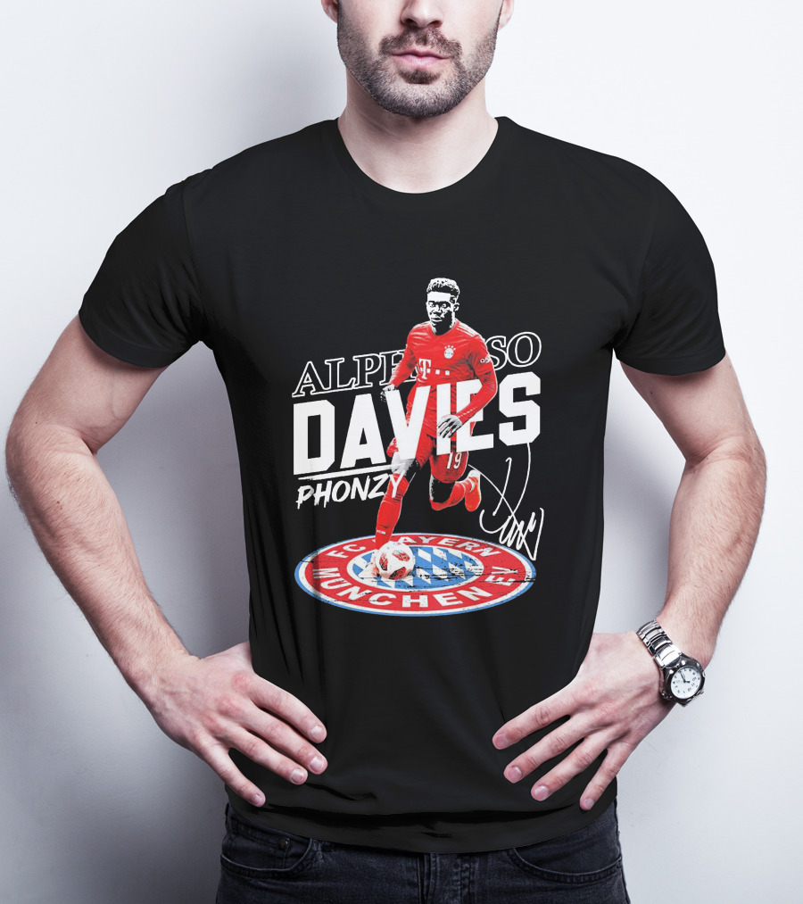 Alphonso Davies Phonzy FC Bayern Munchen Signature Soccer Jersey T-Shirt