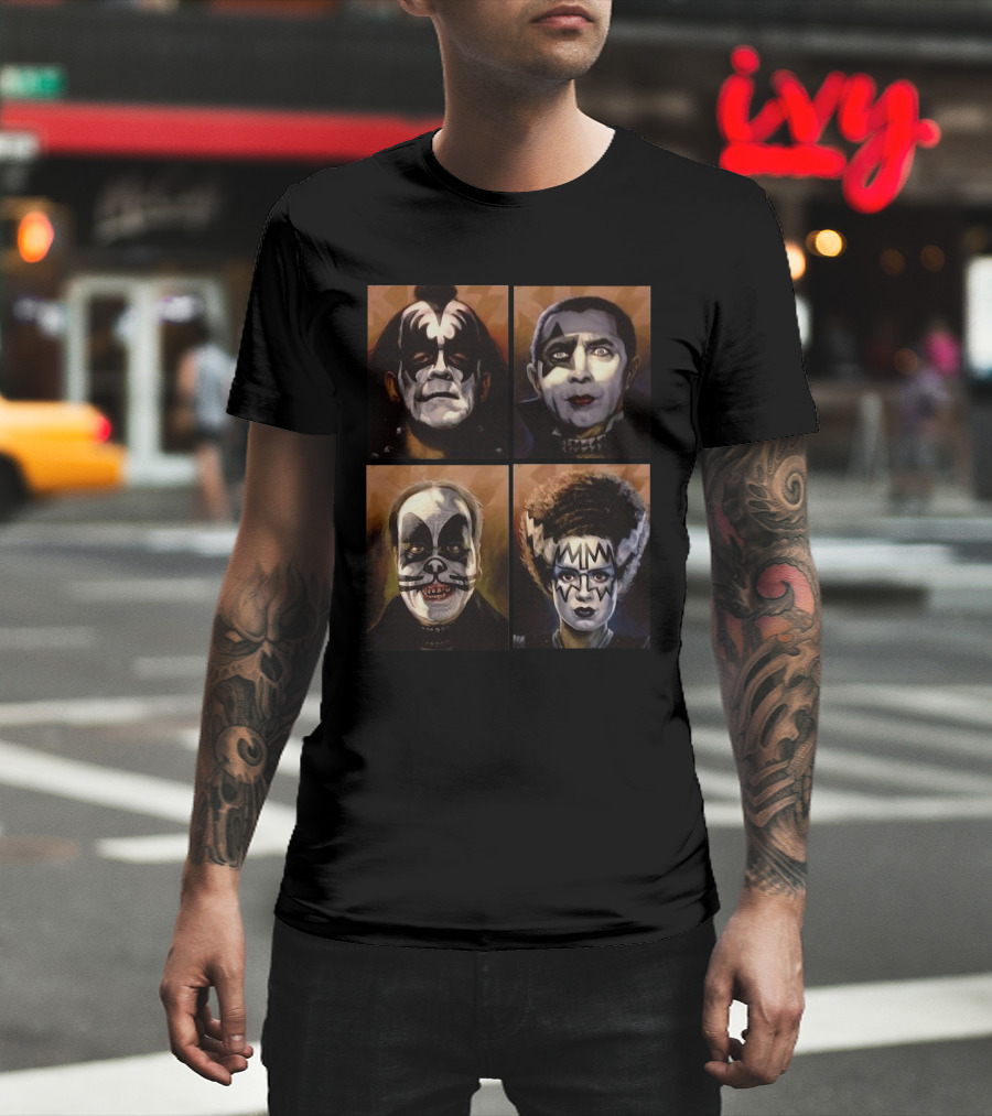 Monster Kiss Cats Quartet T-Shirt