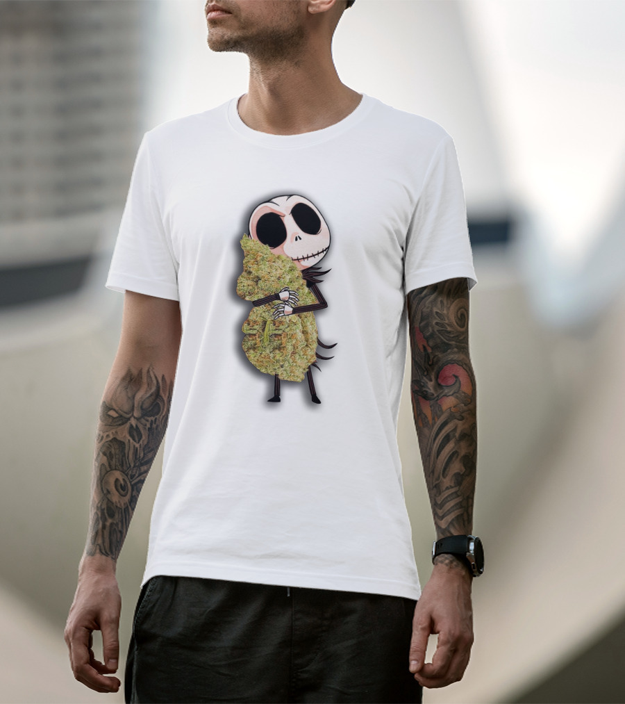 Jack Skellington Hug Cannabis T-Shirt