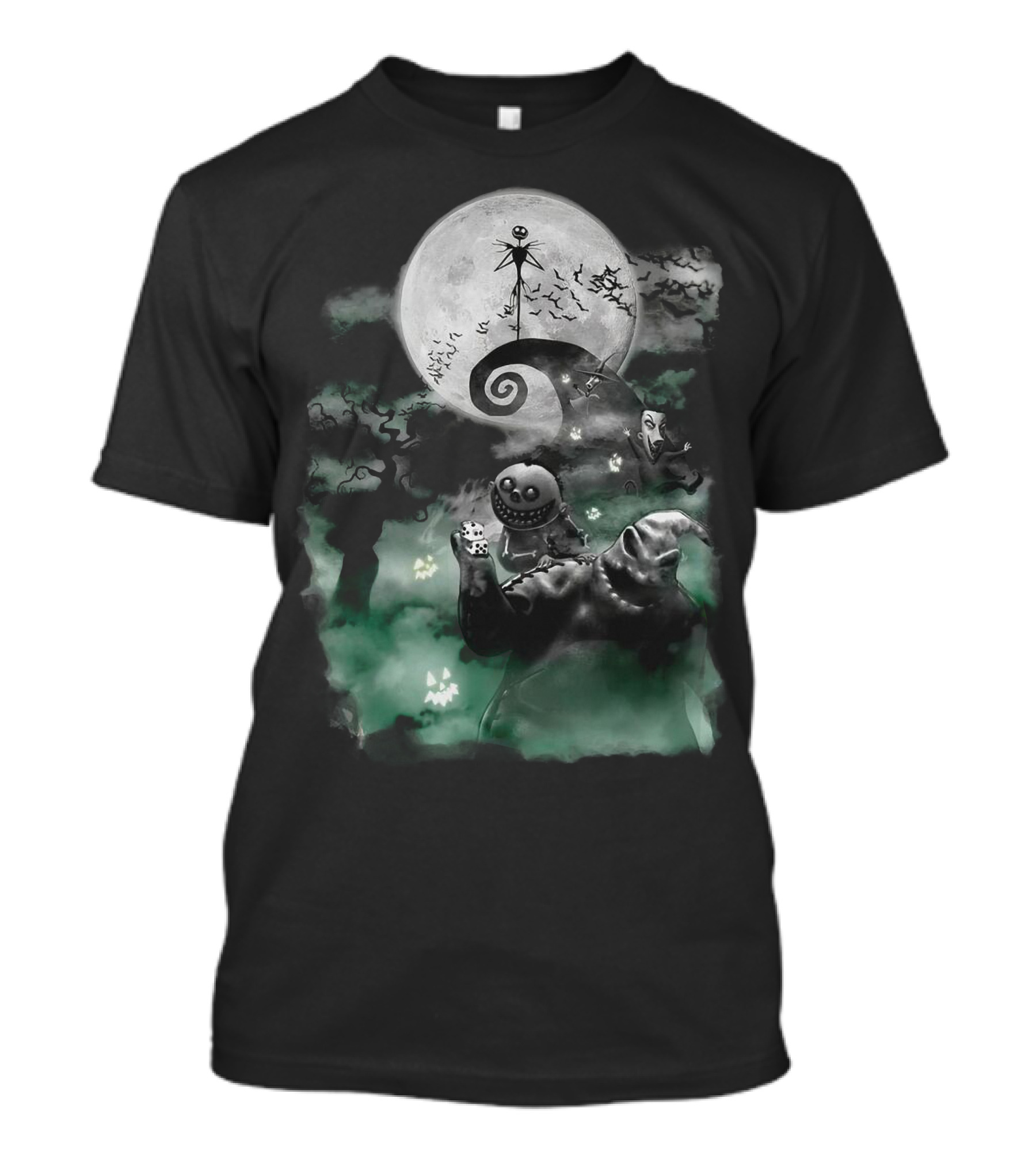 Halloween Full Moon Night Jack Skellington Pumpkin King T-Shirt