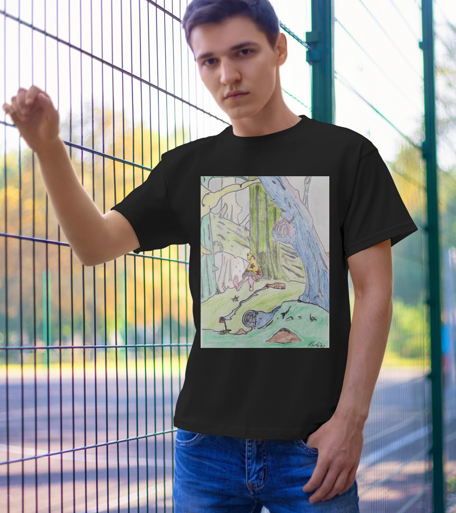The Colored Forest Mysterious Path In Enchanted Woods T-Shirt