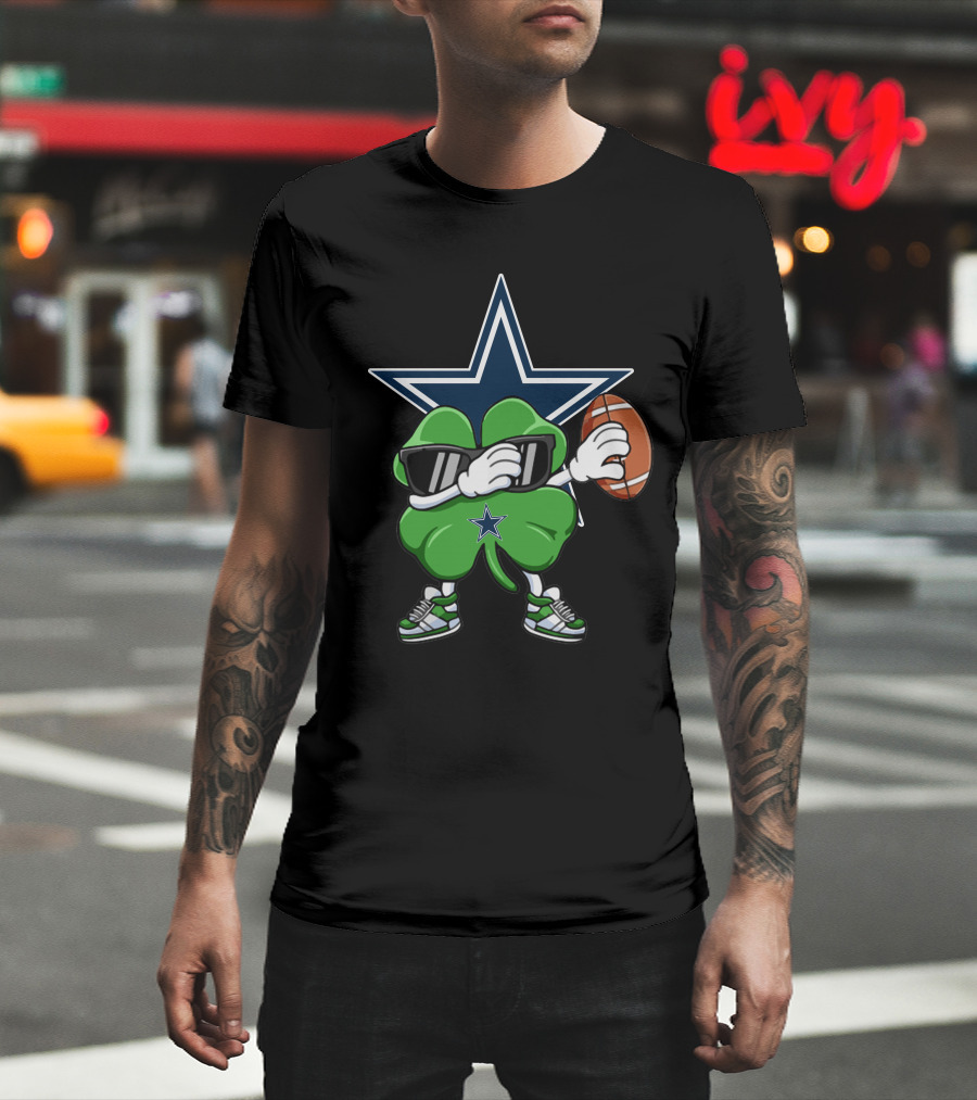 Dallas Cowboys Shamrock Football Star T-Shirt