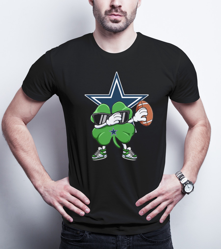 Dallas Cowboys Shamrock Football Star T-Shirt