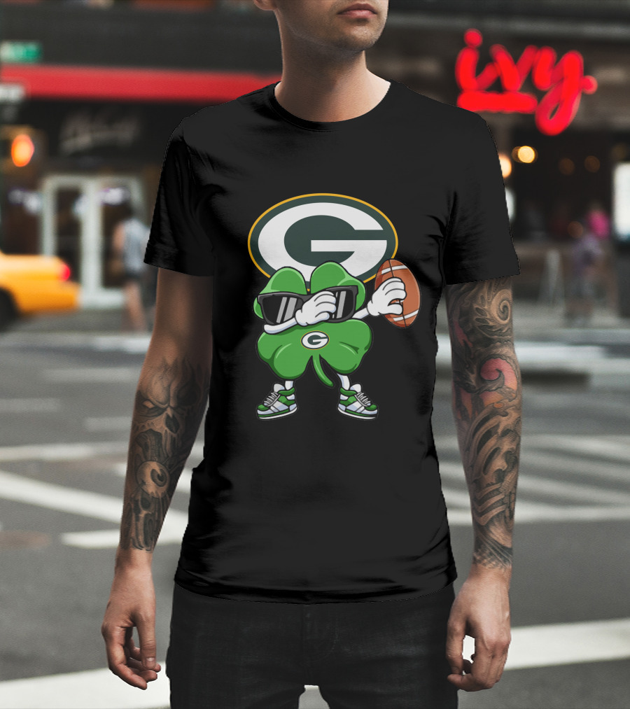 Green Bay Packers Shamrock Football Character T-Shirt