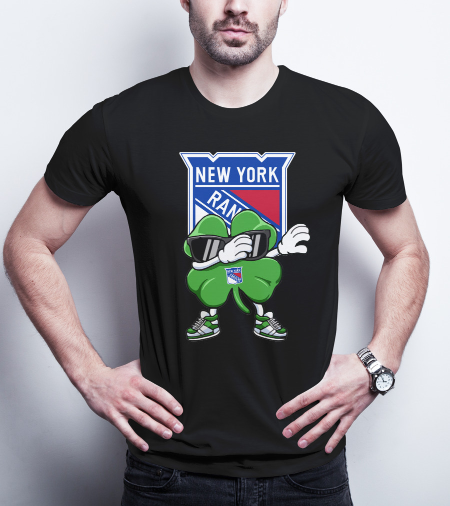 New York Rangers Clover Mascot Dabbing T-Shirt