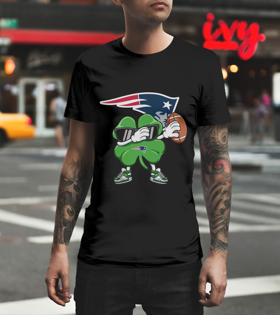 Patriots Football Shamrock Dab T-Shirt