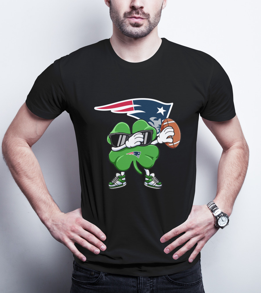 Patriots Football Shamrock Dab T-Shirt