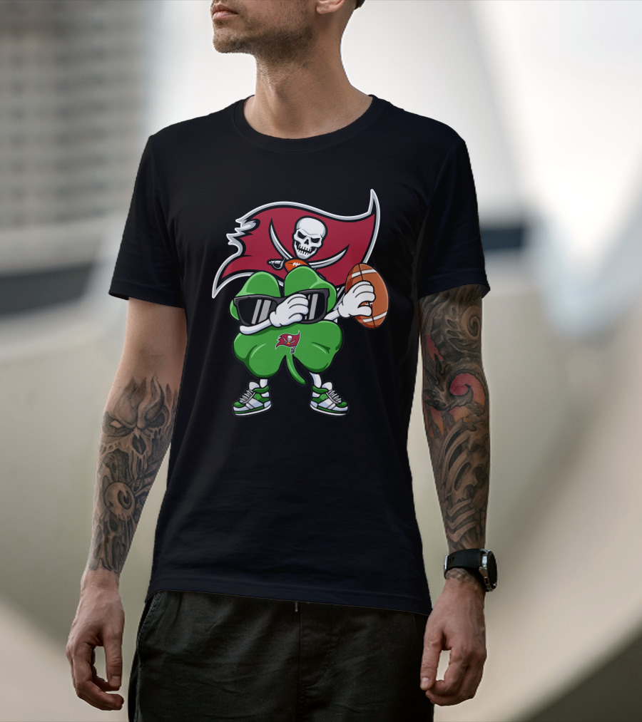 Tampa Bay Buccaneers Lucky Clover Football T-Shirt