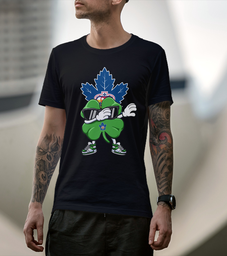 Toronto Marlies Clover Leaf Mascot With Sunglasses And Sneakers T-Shirt