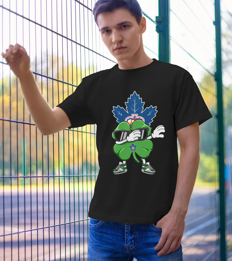 Toronto Marlies Clover Leaf Mascot With Sunglasses And Sneakers T-Shirt