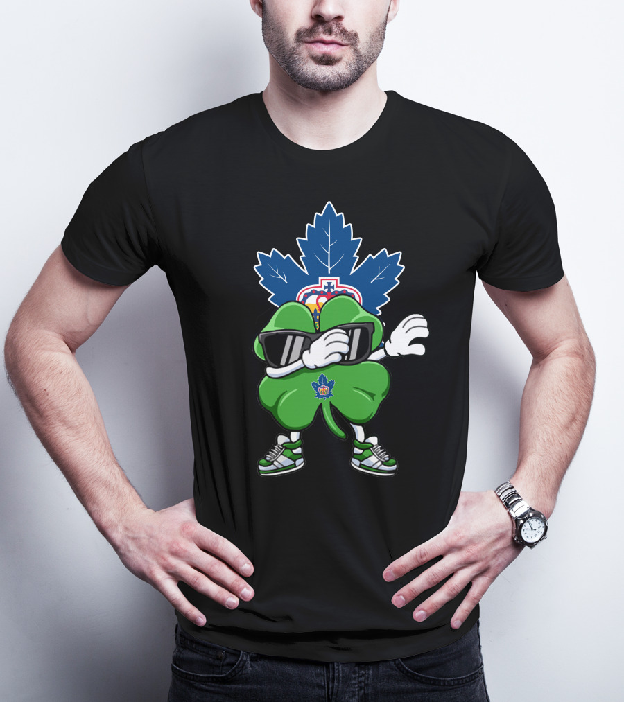 Toronto Marlies Clover Leaf Mascot With Sunglasses And Sneakers T-Shirt