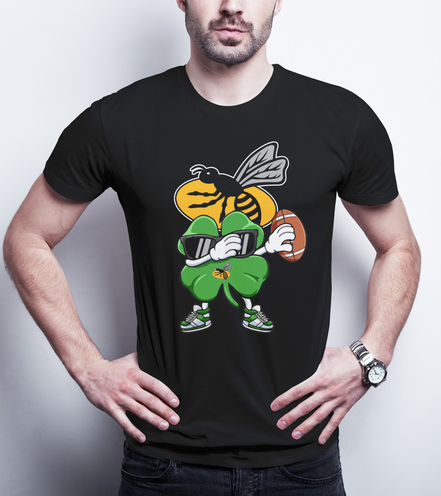 Wasps RFC Shamrock With Sunglasses And Football T-Shirt