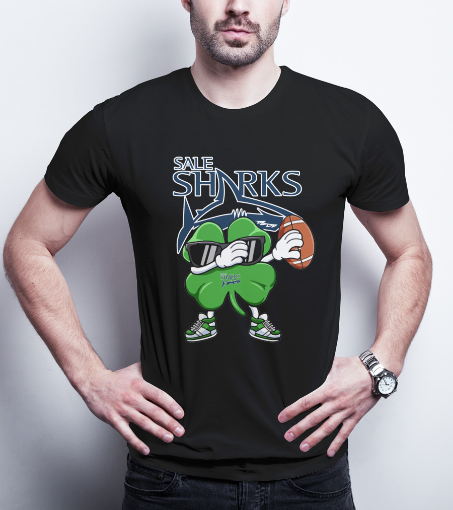 Sale Sharks Shamrock Football T-Shirt