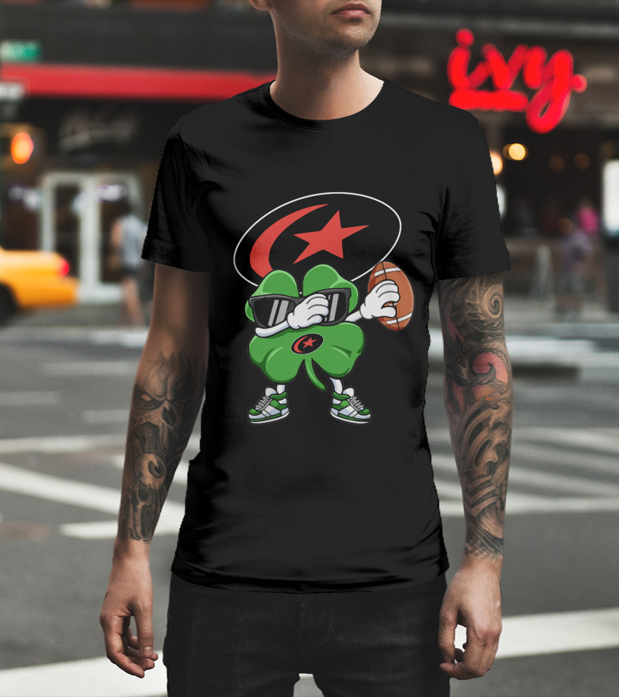 Saracens Rugby Lucky Clover Star Logo Football T-Shirt