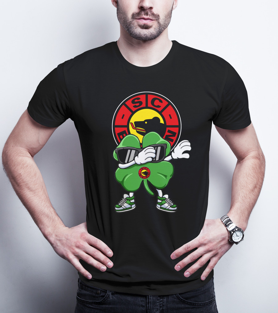 SC Bern Cool Clover Mascot With Sunglasses And Bear T-Shirt